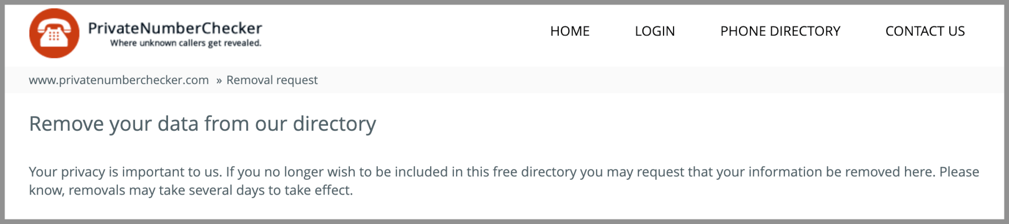 How to Remove Yourself from Private Number Checker [2025] - JoinDeleteMe
