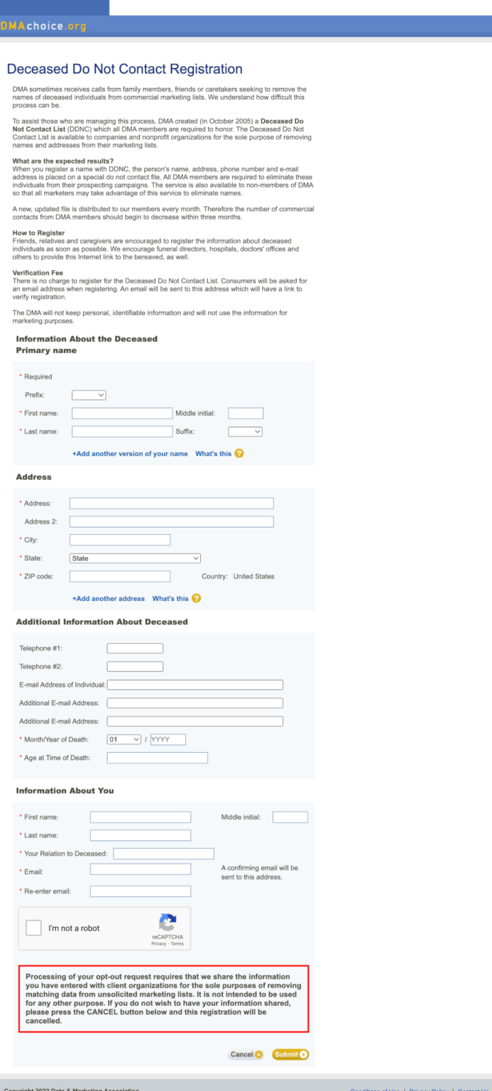 How to Stop Mail to a Deceased Loved One - DeleteMe