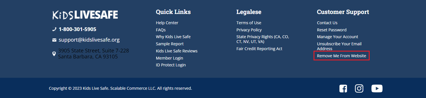 Kids Live Safe Opt Out Guide - JoinDeleteMe