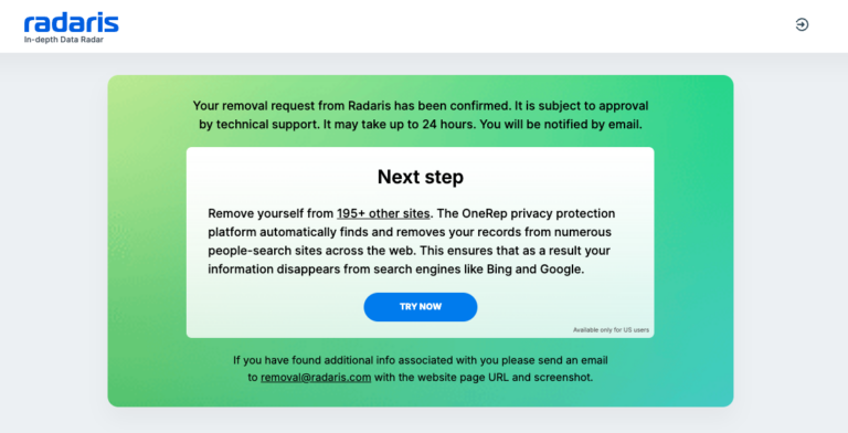 Radaris Opt Out Guide - JoinDeleteMe