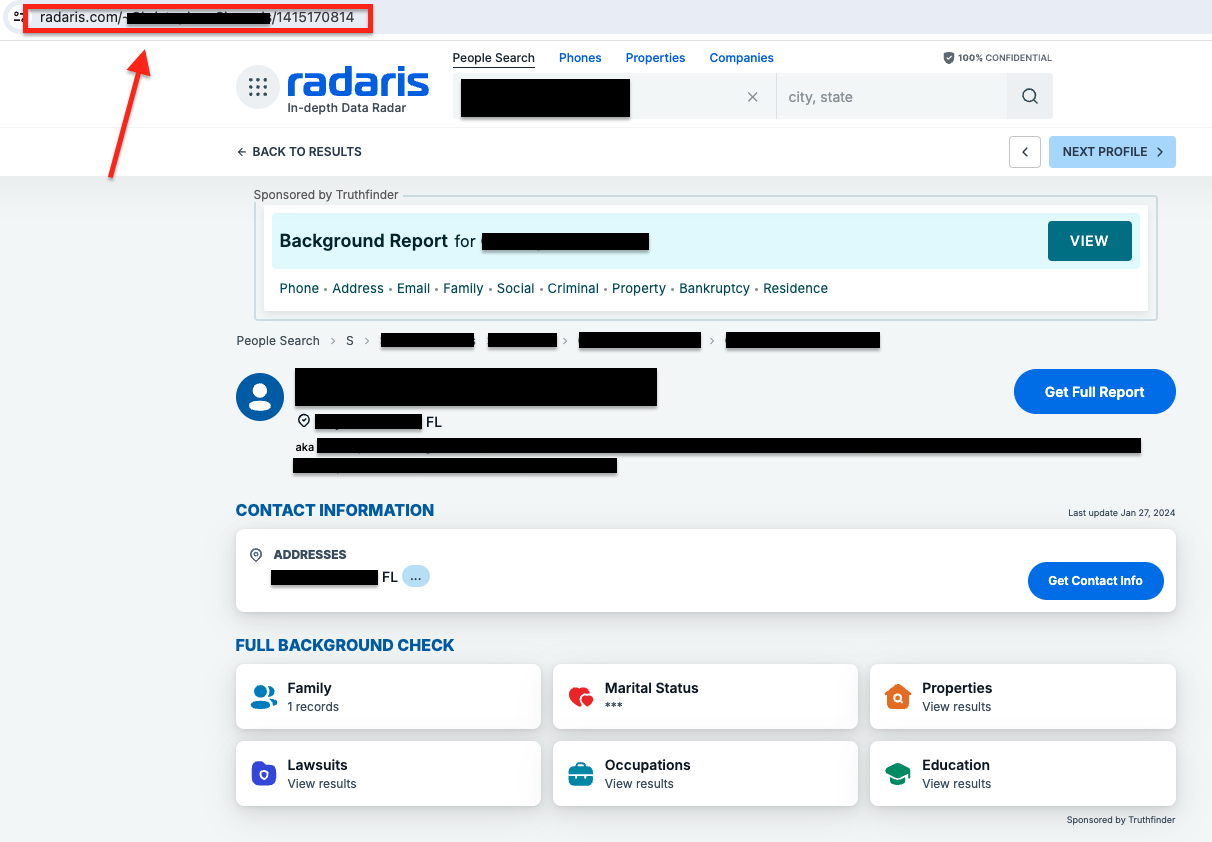Radaris Opt Out Guide - JoinDeleteMe