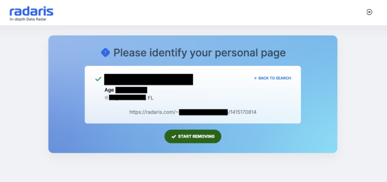 Radaris Opt Out Guide - JoinDeleteMe