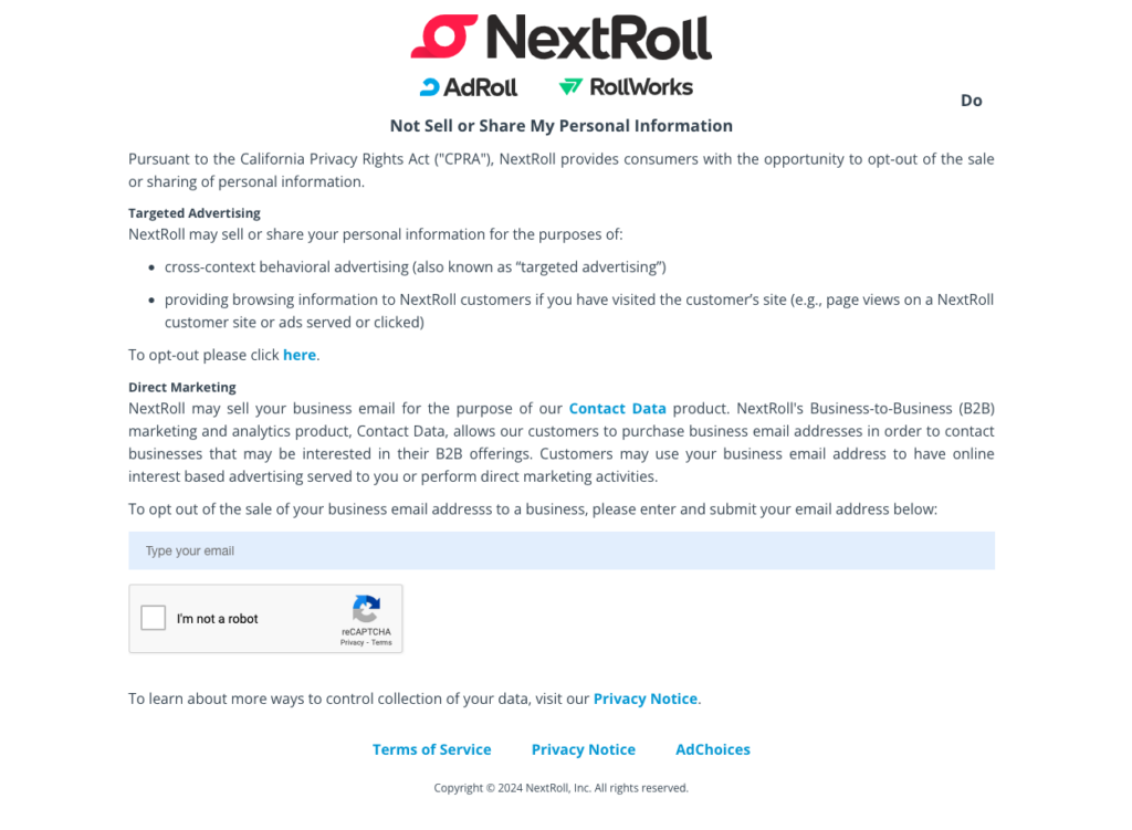 NextRoll Opt Out Guide - JoinDeleteMe