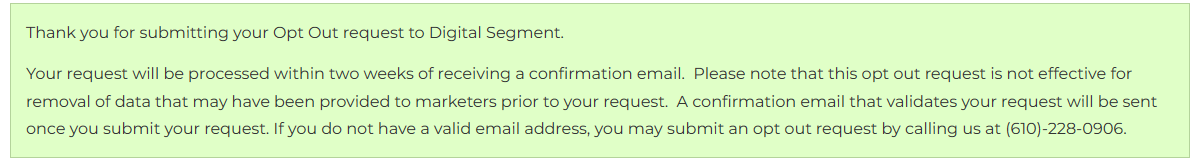 DigitalSegment Opt Out Guide - JoinDeleteMe