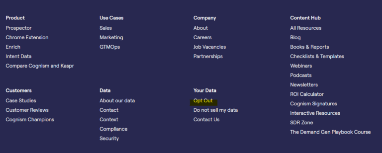 Cognism Opt Out Guide - JoinDeleteMe