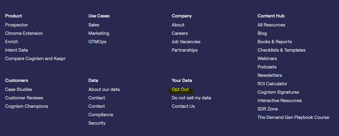 Cognism Opt Out Guide - JoinDeleteMe