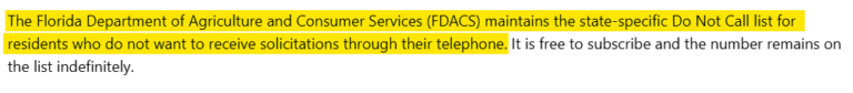 Florida Do Not Call List - DeleteMe