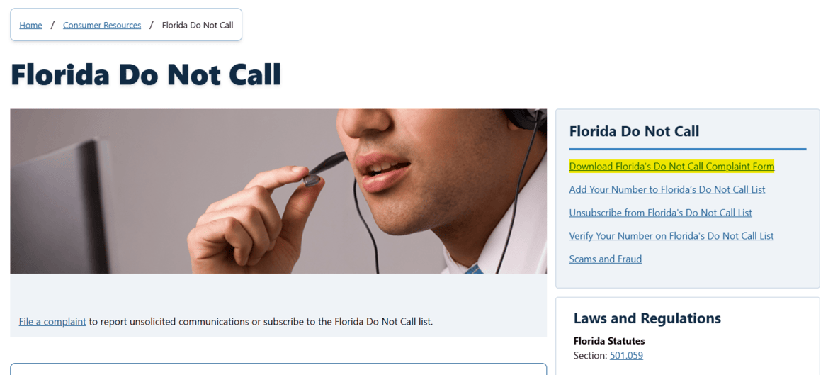Florida Do Not Call List - JoinDeleteMe